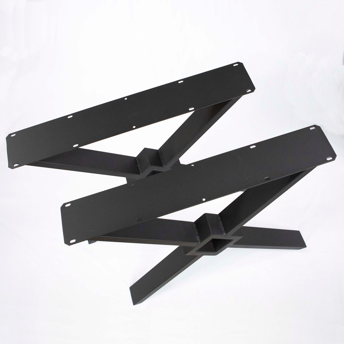 Modern X-shaped Steel Table Legs: Sleek & Stylish - Taylor's Collection