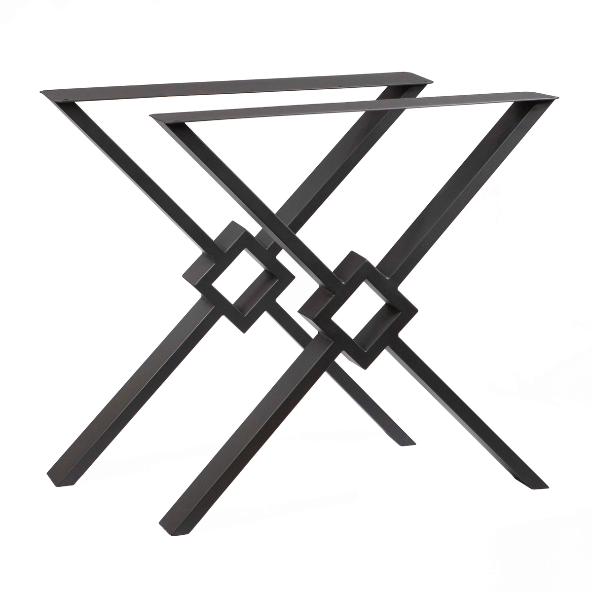 Modern X-shaped Steel Table Legs: Sleek & Stylish - Taylor's Collection