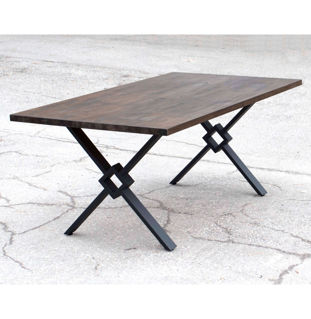 Modern X-shaped Steel Table Legs: Sleek & Stylish - Taylor's Collection