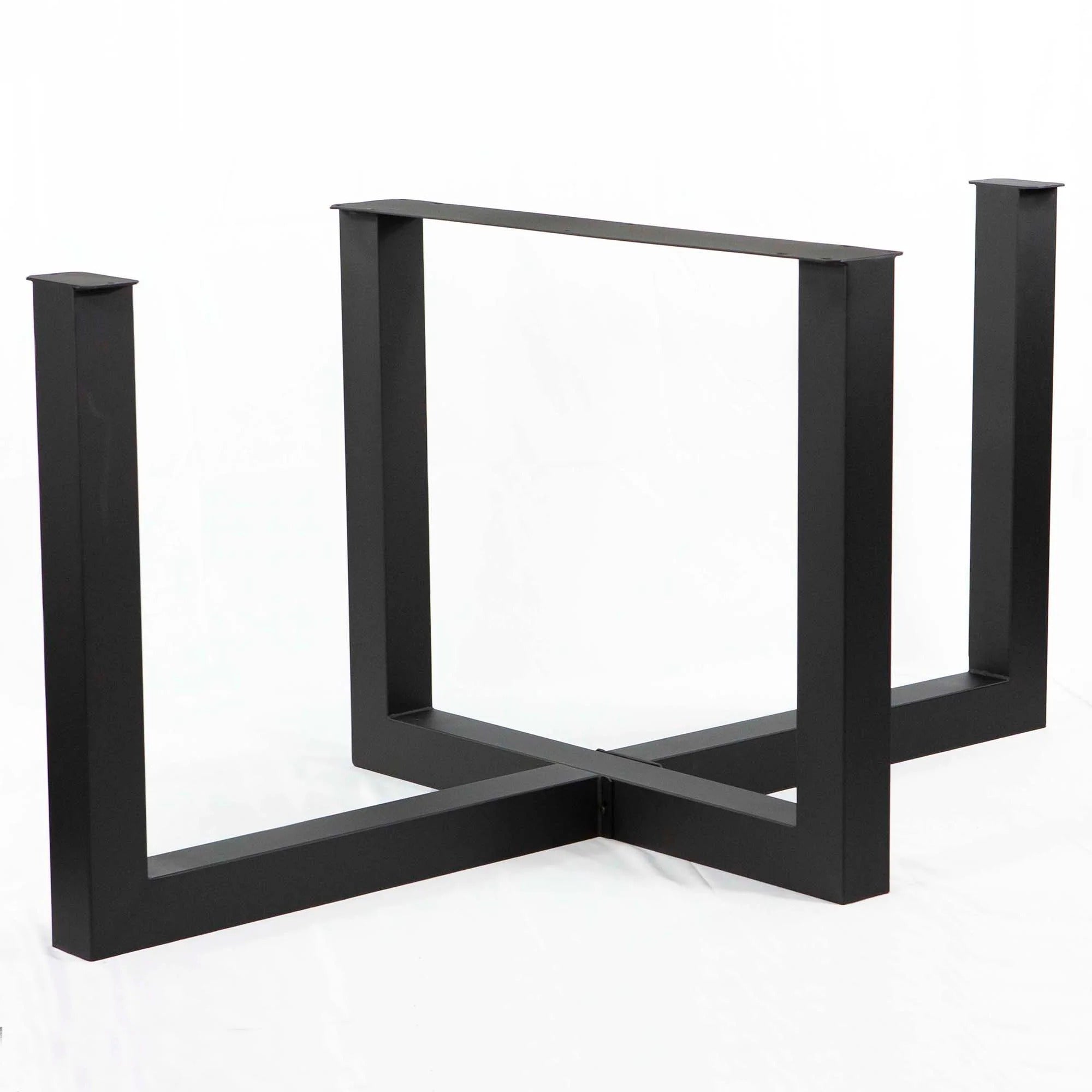 SS1415 - Cross U-Shaped Dining Table Base, Made in 3"x3" Tubing,